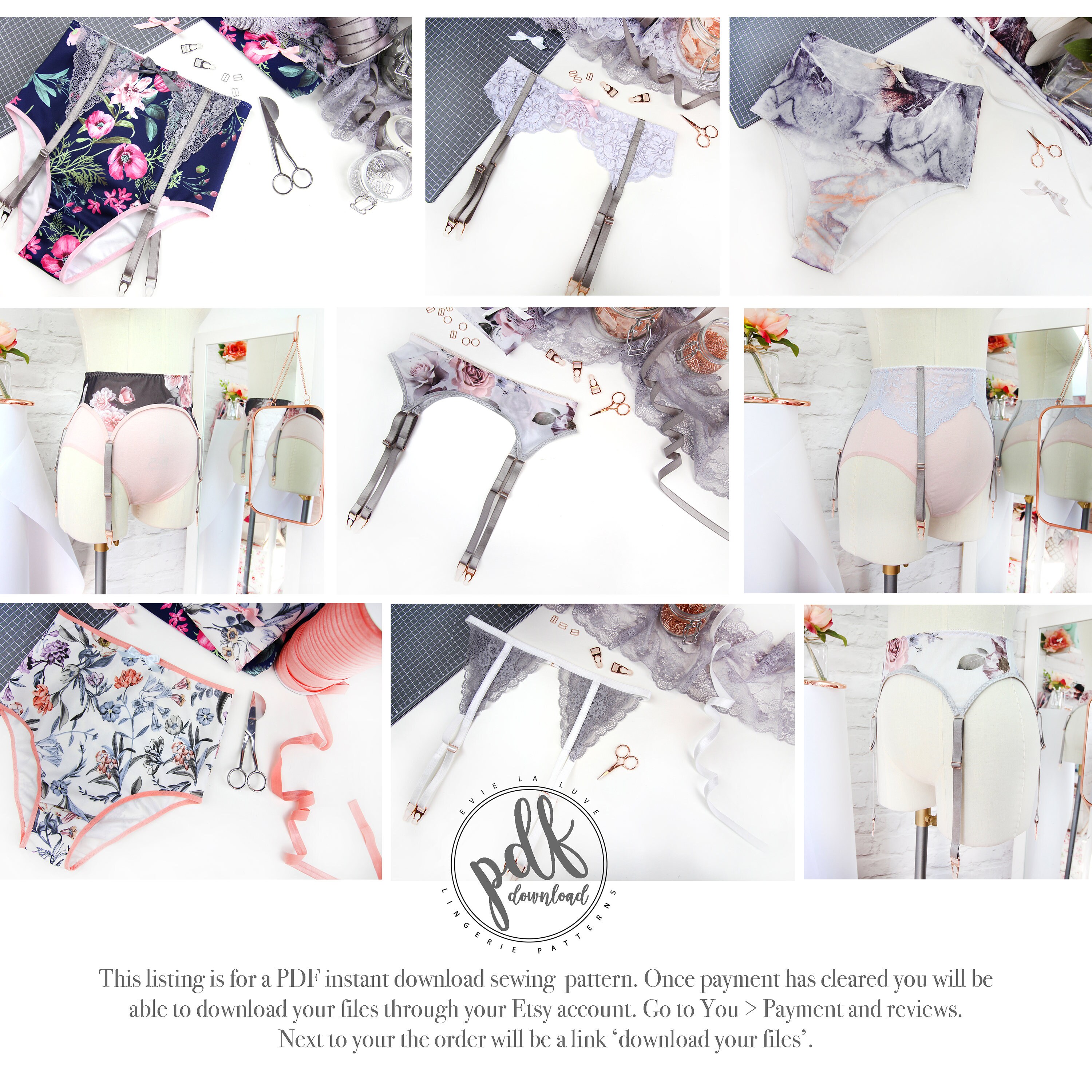 Maxine Panties Lingerie Sewing Pattern PDF Instant Download - Etsy UK