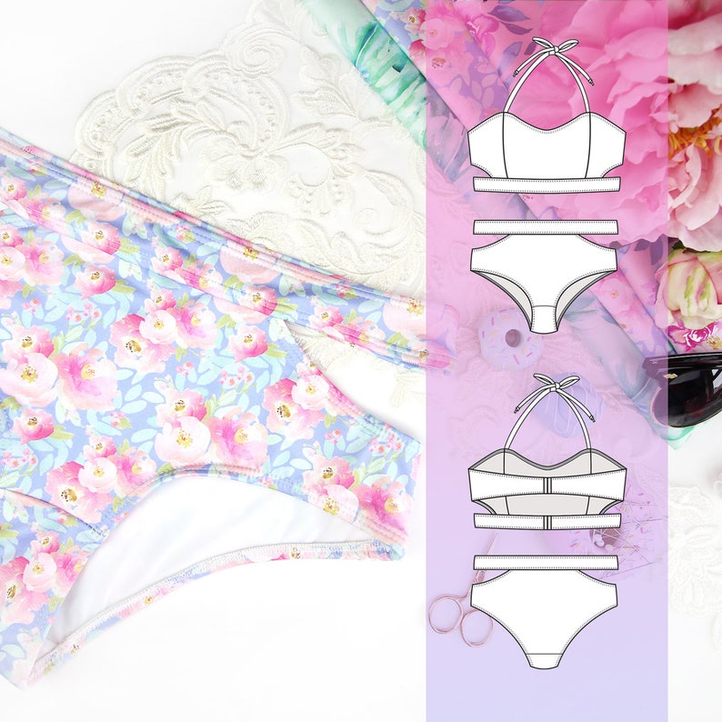 Mimi Bikini Swimwear Sewing pattern PDF Instant Download | Etsy