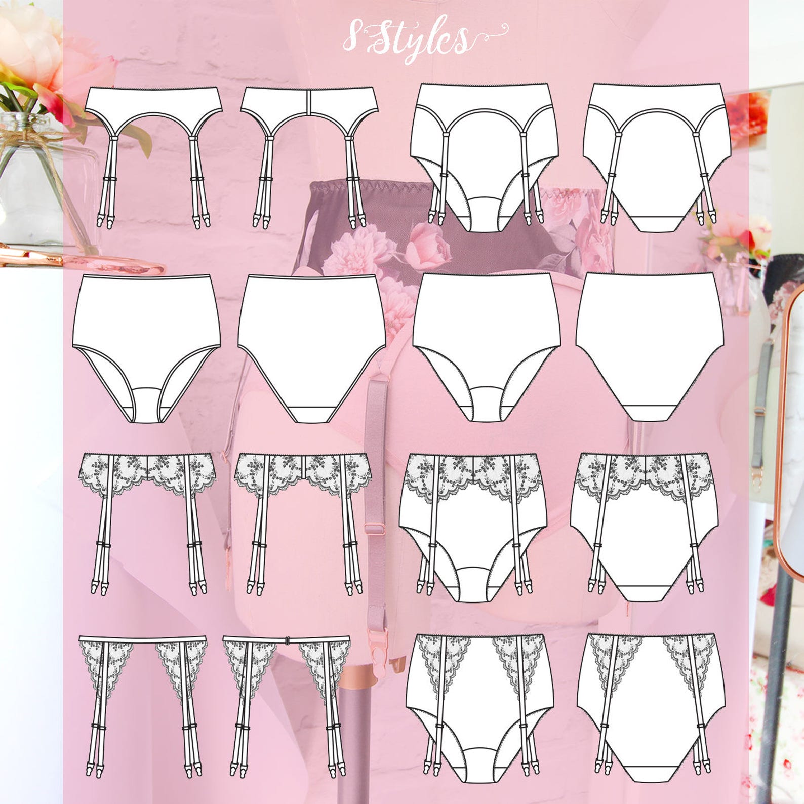 Maxine Panties Lingerie Sewing Pattern PDF Instant Download - Etsy