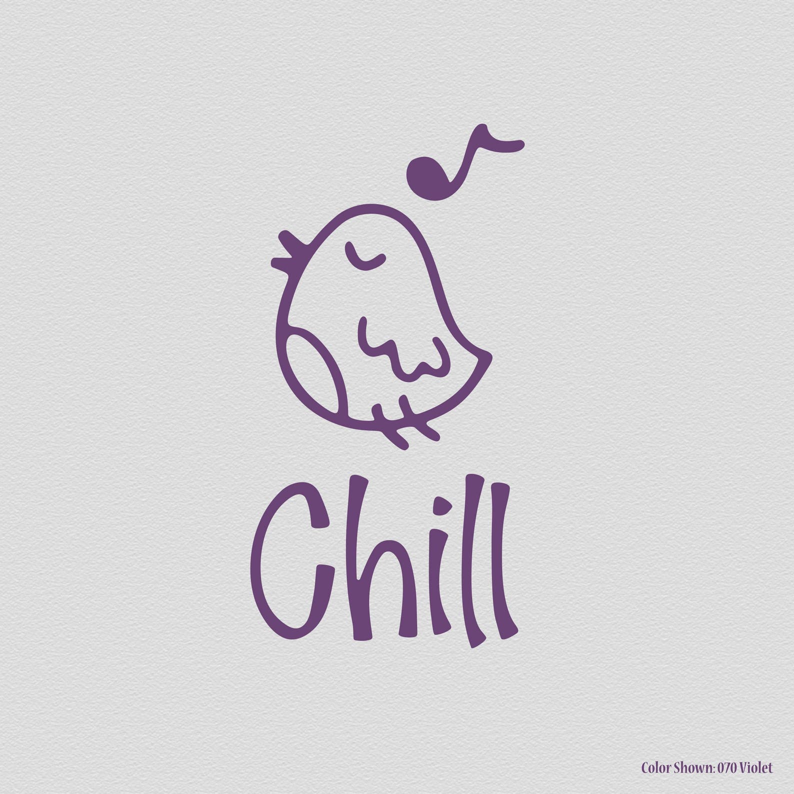 CHILL Bird Art Vinyl Wall Quotes Family Wall Decal Vinyl - Etsy