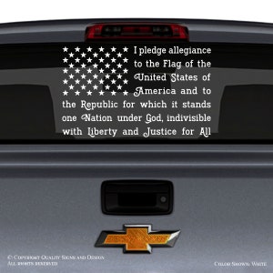 I PLEDGE Decal,stars and Stripes,american Flag,truck Decals,car Decal ...