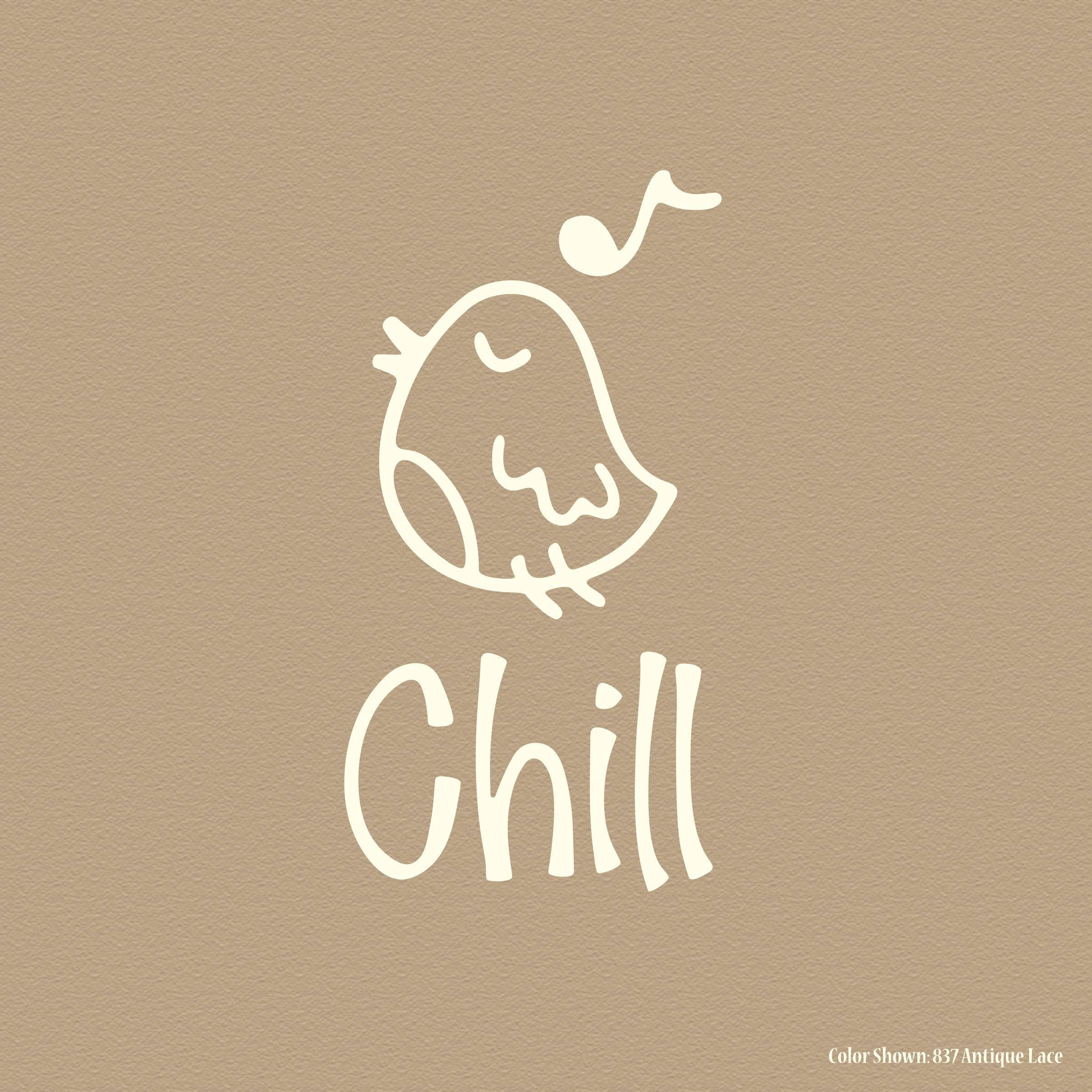 CHILL Bird Art Vinyl Wall Quotes Family Wall Decal Vinyl | Etsy