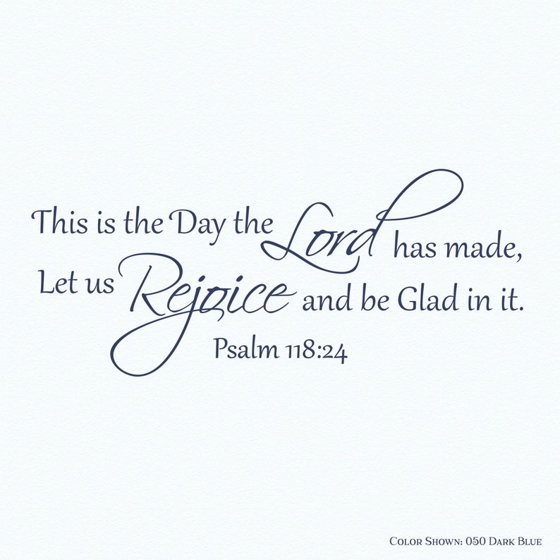 Psalm 118 24,this is the Day the Lord Has Made,religious Wall Decal ...