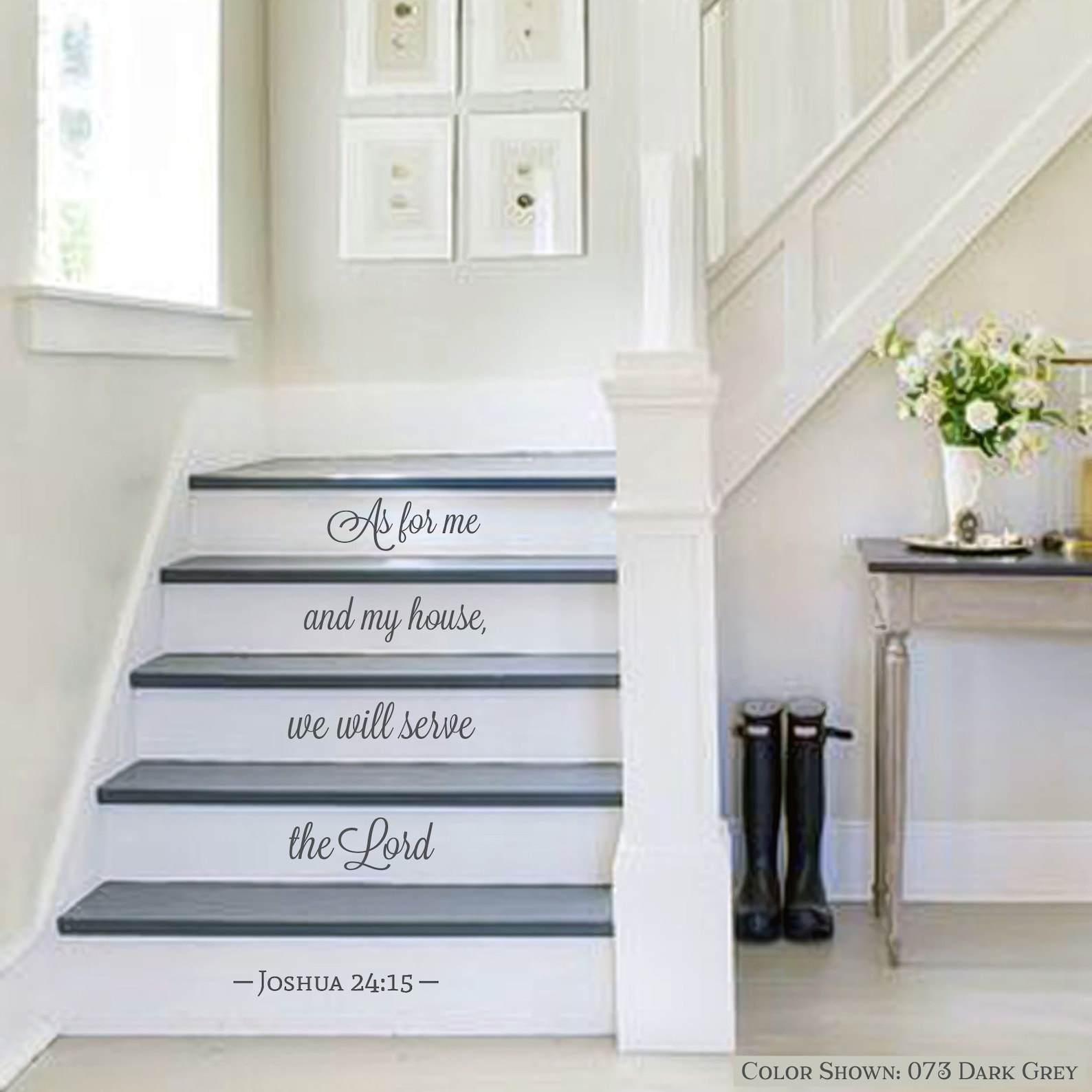 Joshua 24 15,STAIR RISER Decal,religious Decals,vinyl Wall Decals,as ...
