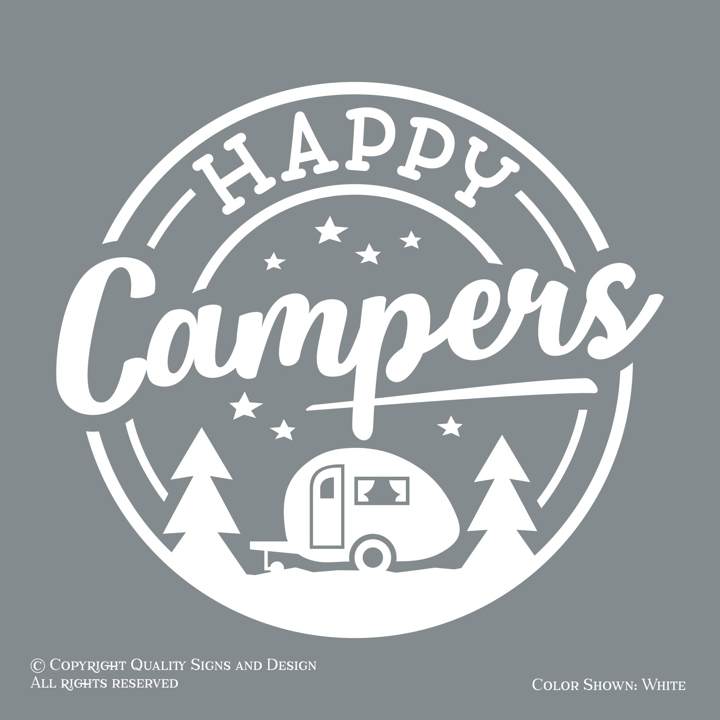 HAPPY Camperstravel Trailercamper Decalvehicle Decalsrv - Etsy Canada