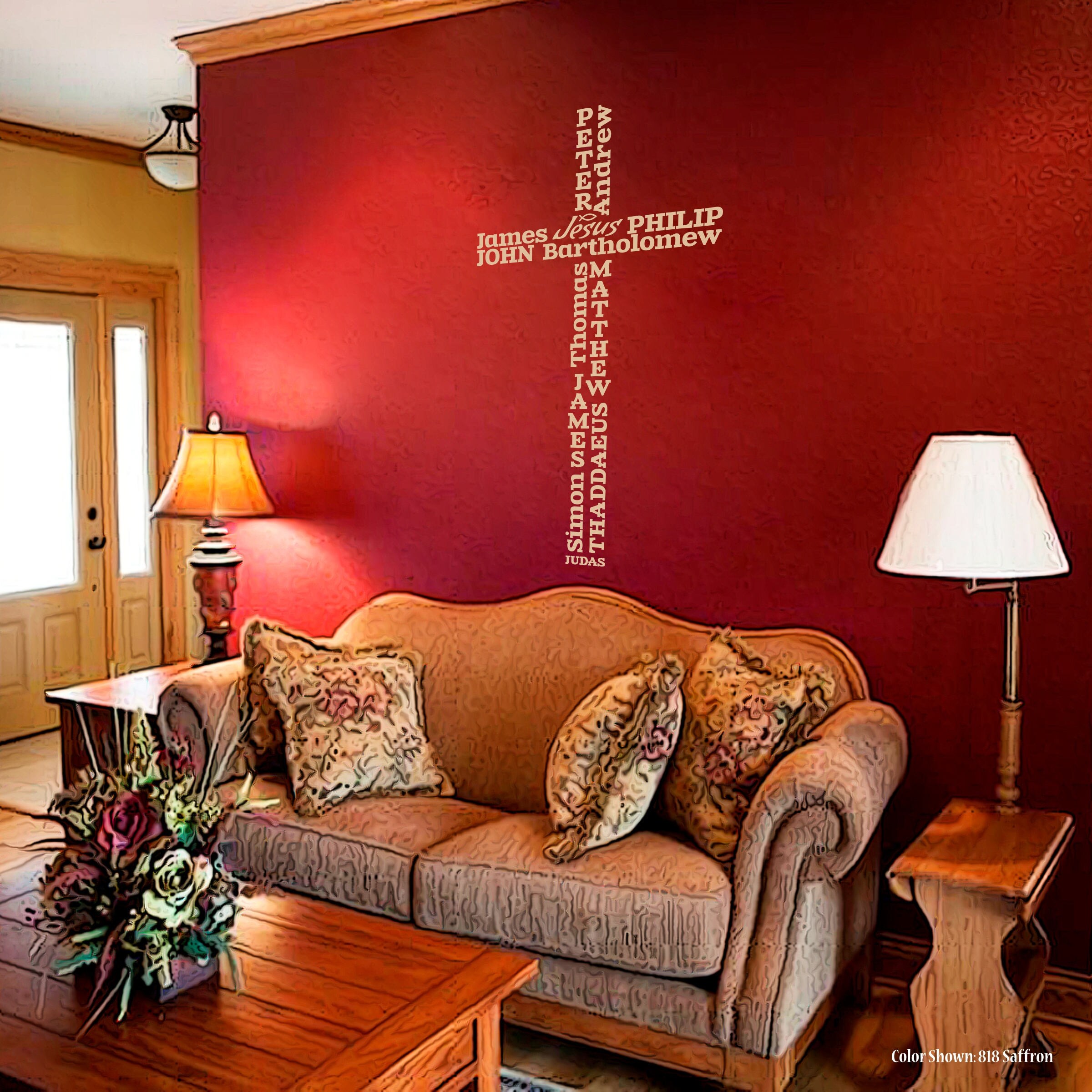 12 Apostles Cross Christian Wall Art Jesus Christ Cross - Etsy