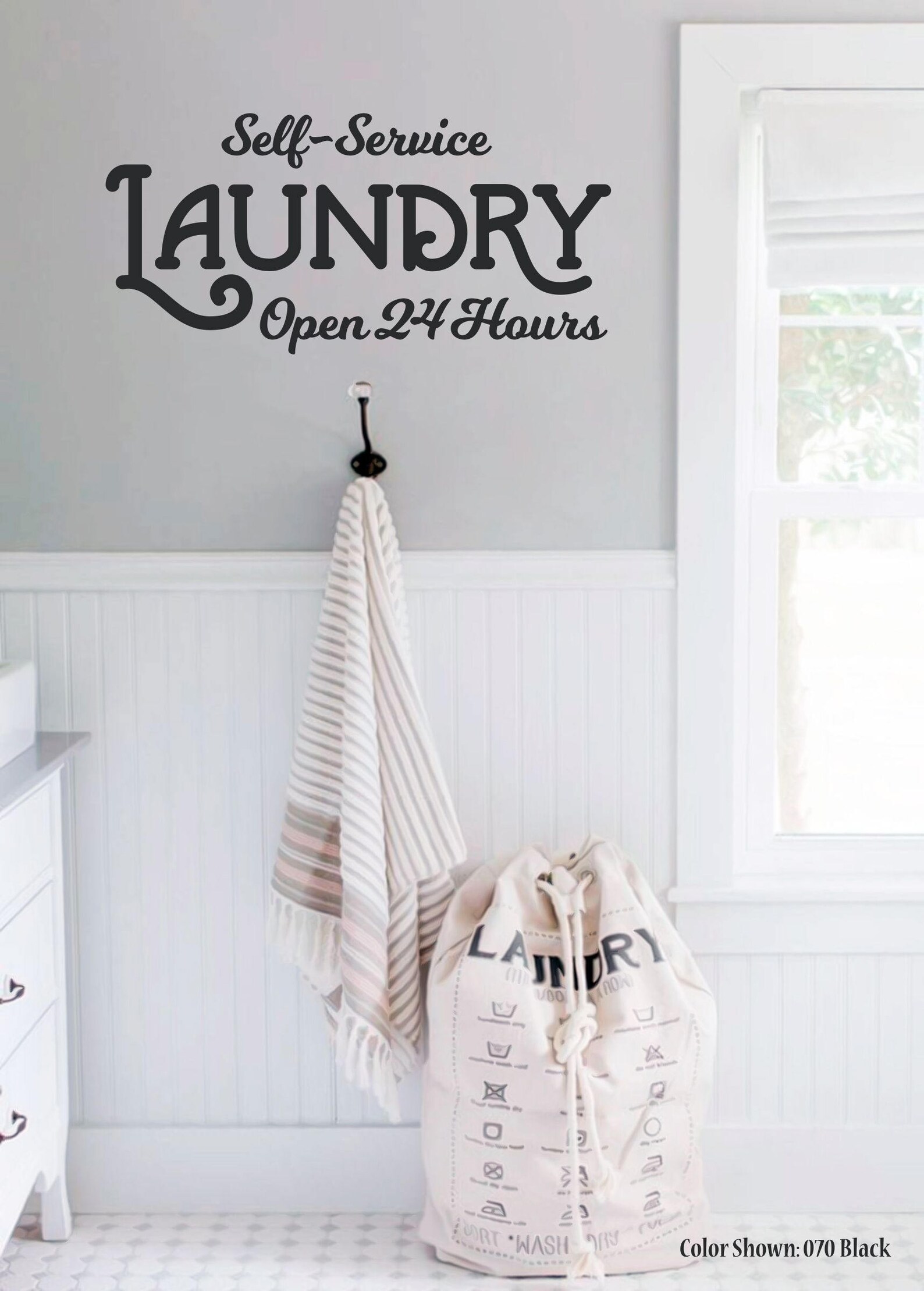 LAUNDRY Laundry Decal Vinyl Letters Vinyl Wall Quotes Wall | Etsy