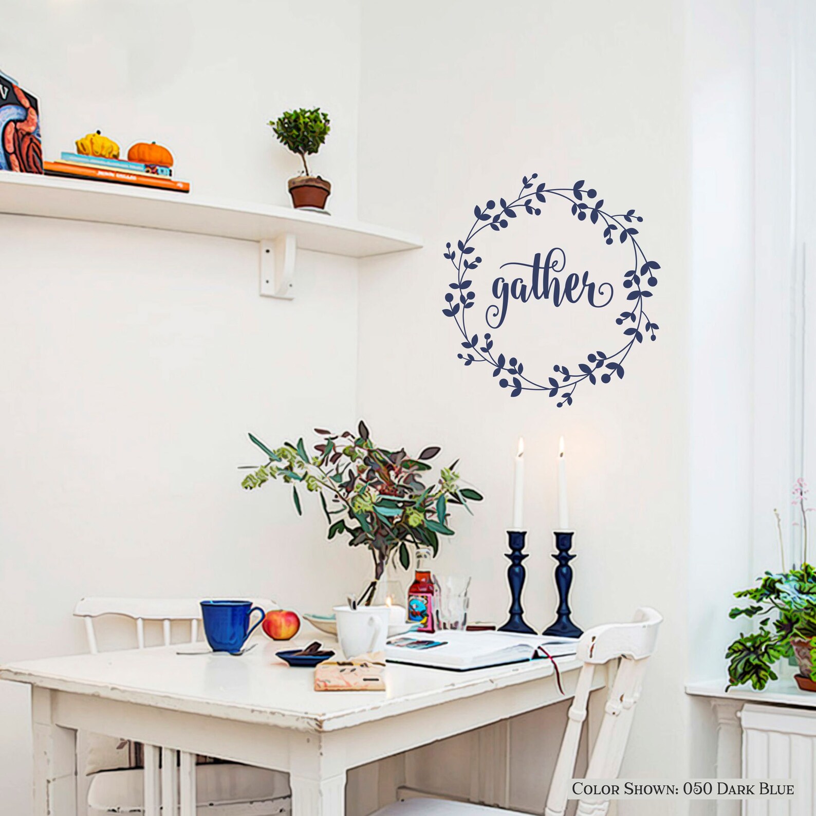 GATHER Gather With Wreathvinyl Wall Decalsgather | Etsy