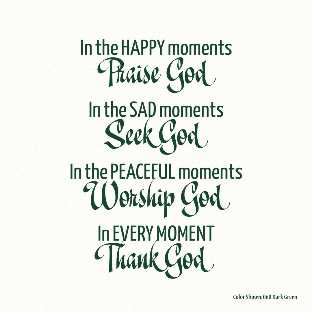 In the HAPPY Moments Praise God Vinyl Wall Quotes, Wall Quote Decal ...