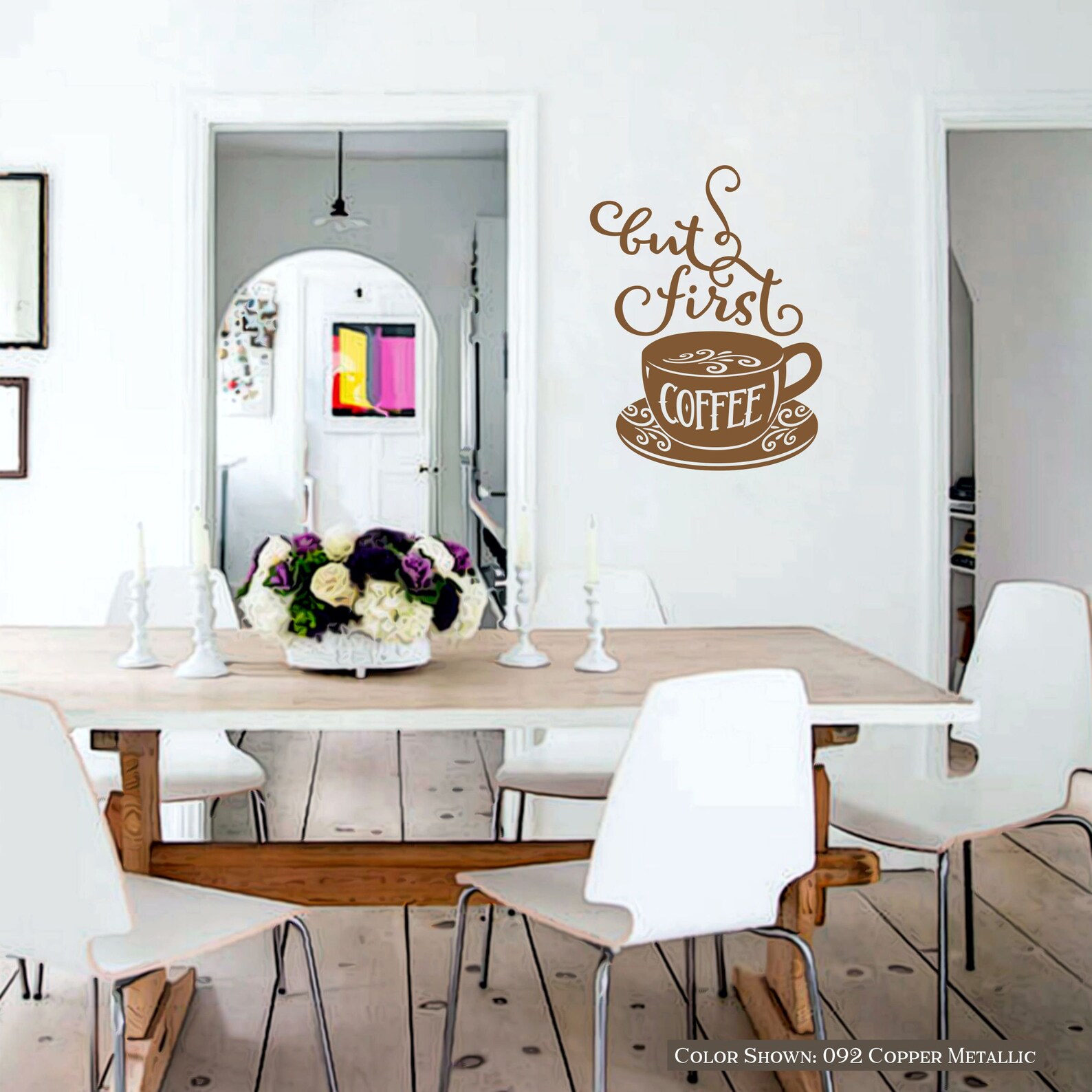BUT FIRST Coffee,vinyl Wall Decal,wall Quote Decal,kitchen Decal,family ...