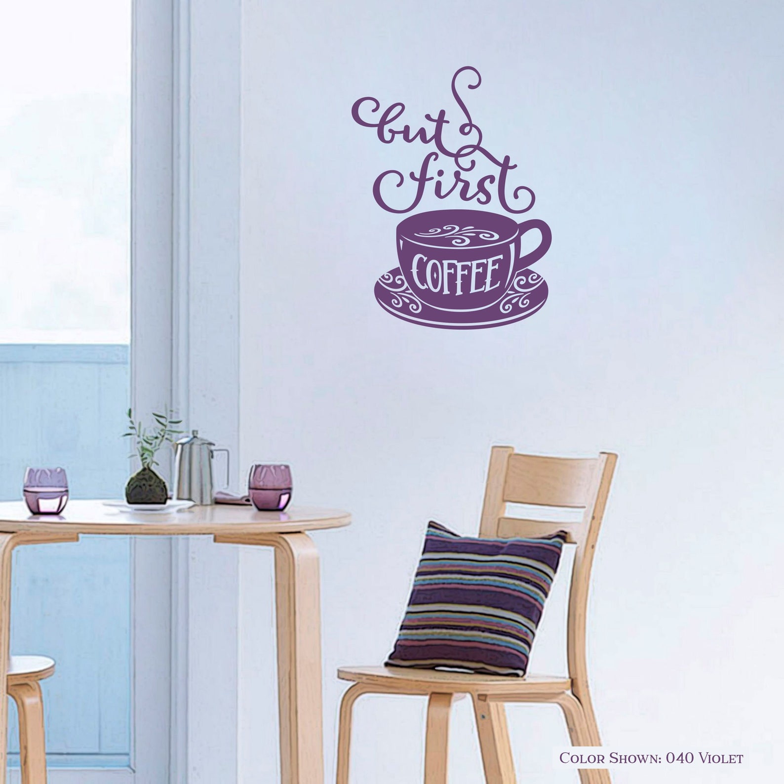 BUT FIRST Coffee,vinyl Wall Decal,wall Quote Decal,kitchen Decal,family ...
