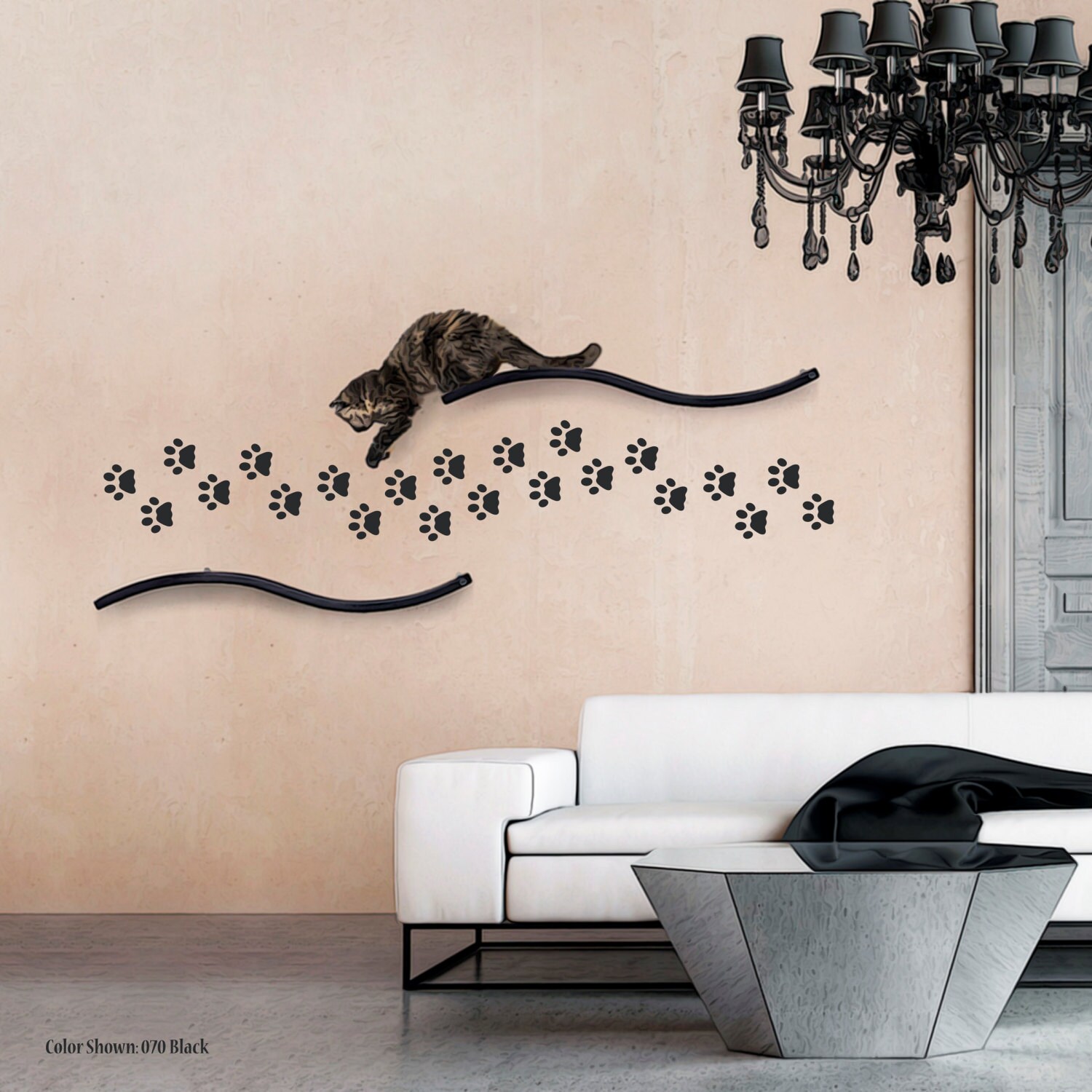 CAT PAW DECALS Pet Wall Art Wall Quote Decal Vinyl Wall | Etsy