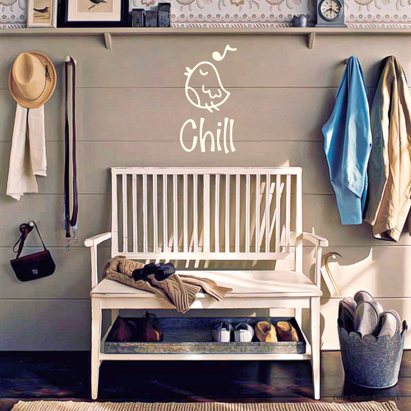 CHILL, Bird Art, Vinyl Wall Quotes, Family Wall Decal, Vinyl Wall ...