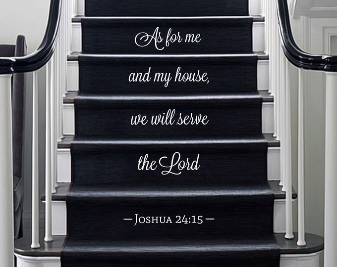 Joshua 24 15STAIR RISER Decalreligious Decalsvinyl Wall - Etsy