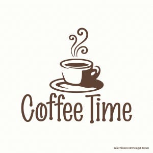 COFFEE TIME, Vinyl Wall Quotes, Wall Quote Decal, Vinyl Letters ...