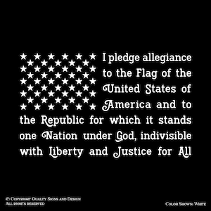 I PLEDGE Decal,stars and Stripes,american Flag,truck Decals,car Decal ...