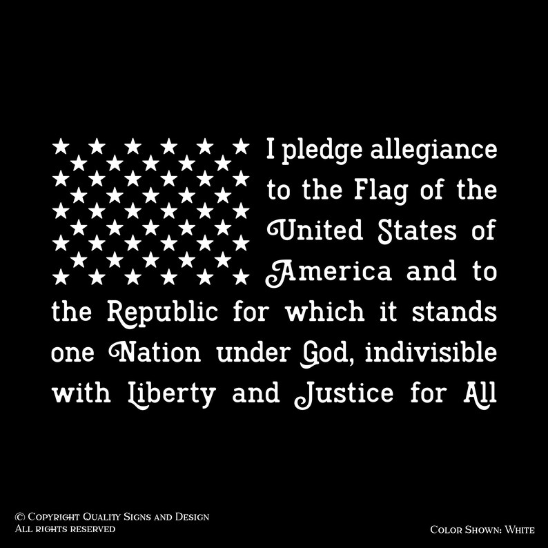 I PLEDGE Decal,stars and Stripes,american Flag,truck Decals,car Decal ...
