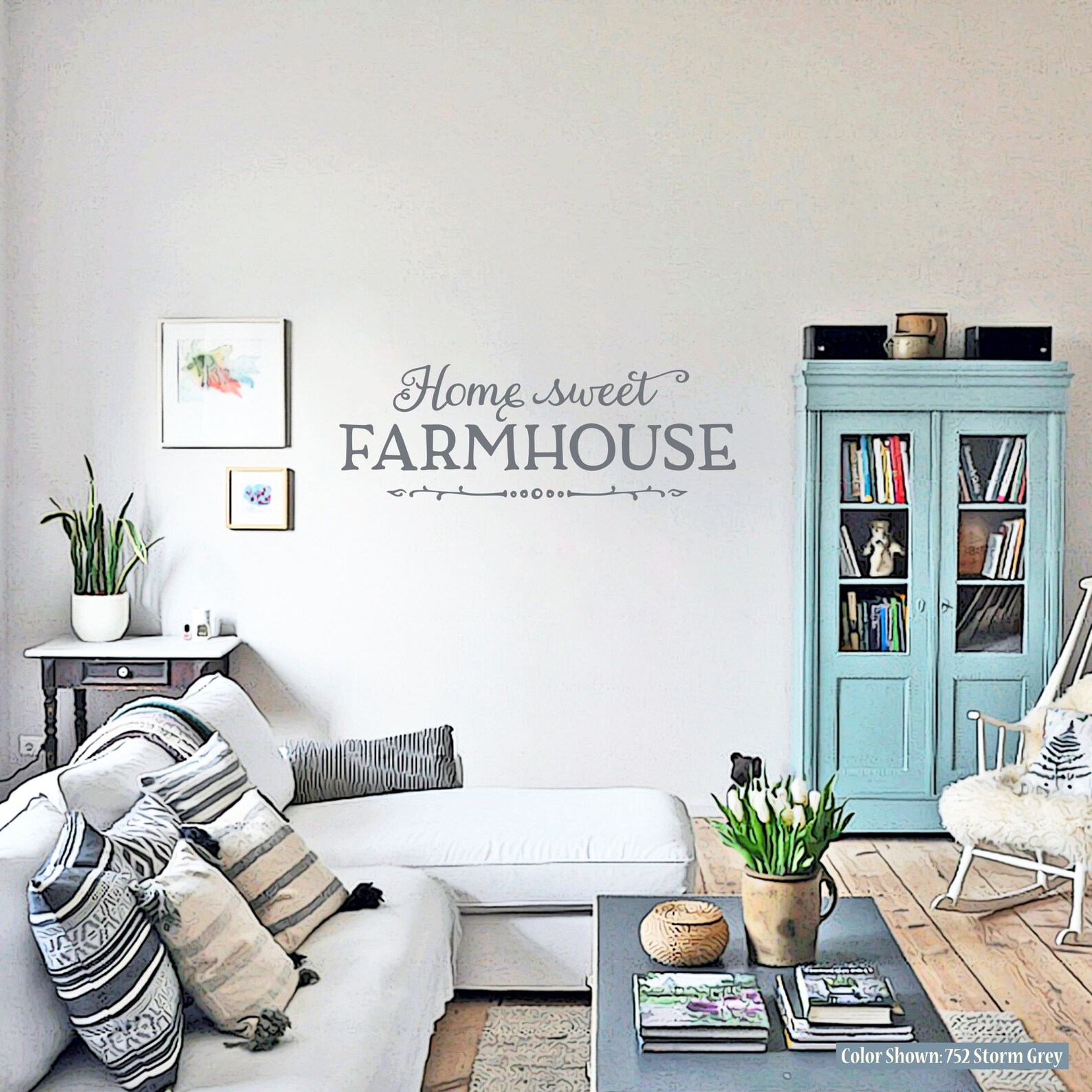 Home Sweet FARMHOUSE, Kitchen Decals, Vinyl Wall Decals, Country Home ...