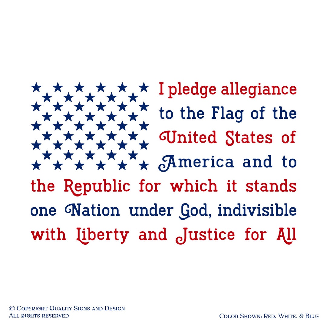 I PLEDGE Decal,stars and Stripes,american Flag,truck Decals,car Decal ...