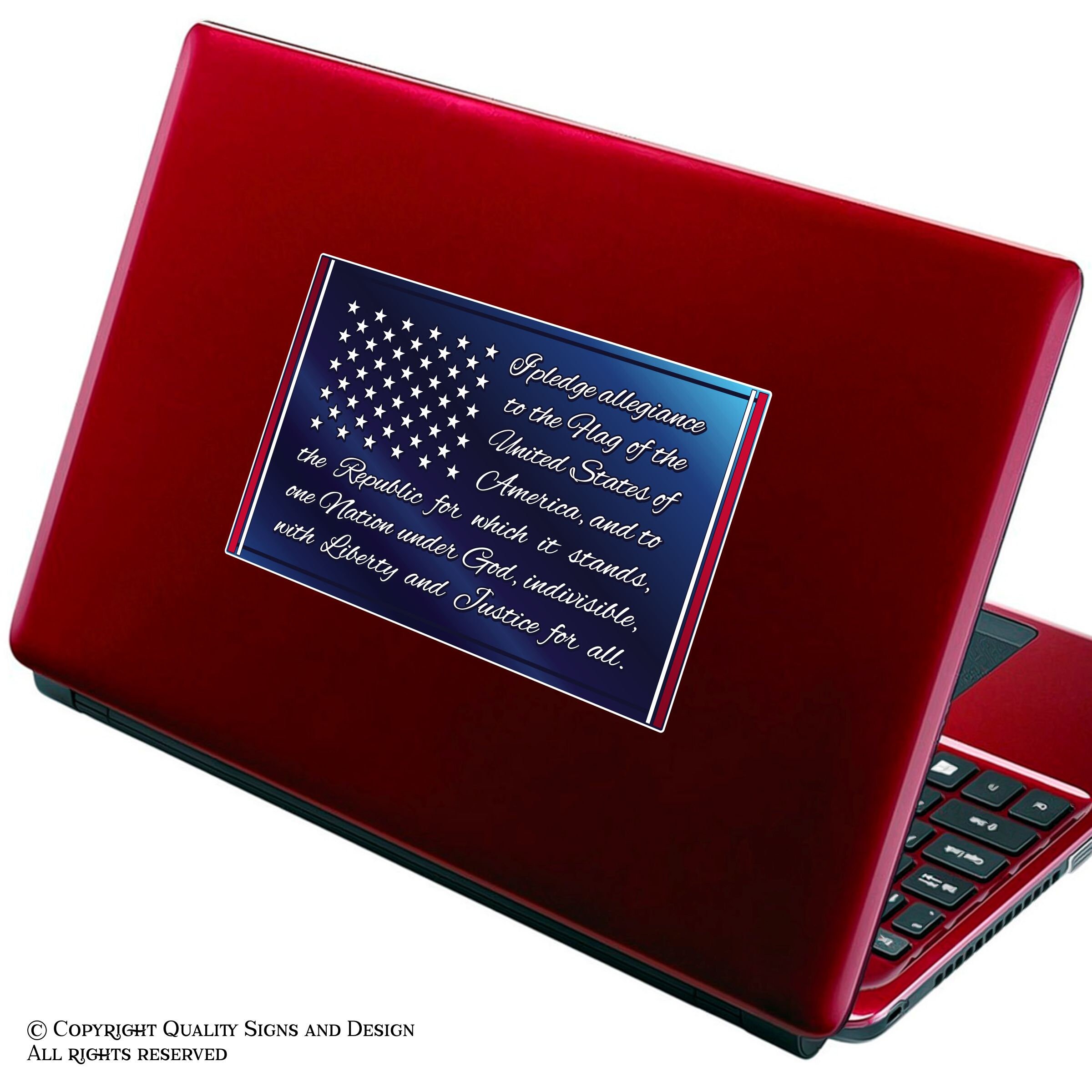 PLEDGE OF ALLEGIANCE,I Pledge Decal,flag Sticker,truck Decals,stars and ...