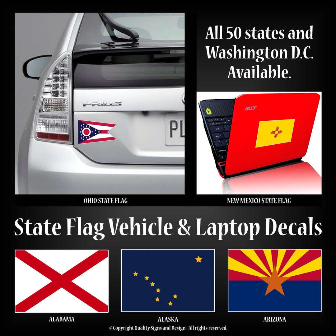 State Flag, Vehicle Decals, Truck Decals, Car Decals, Laptop Decal ...