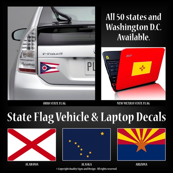 State Flag Vehicle Decals Truck Decals Car Decals Laptop | Etsy
