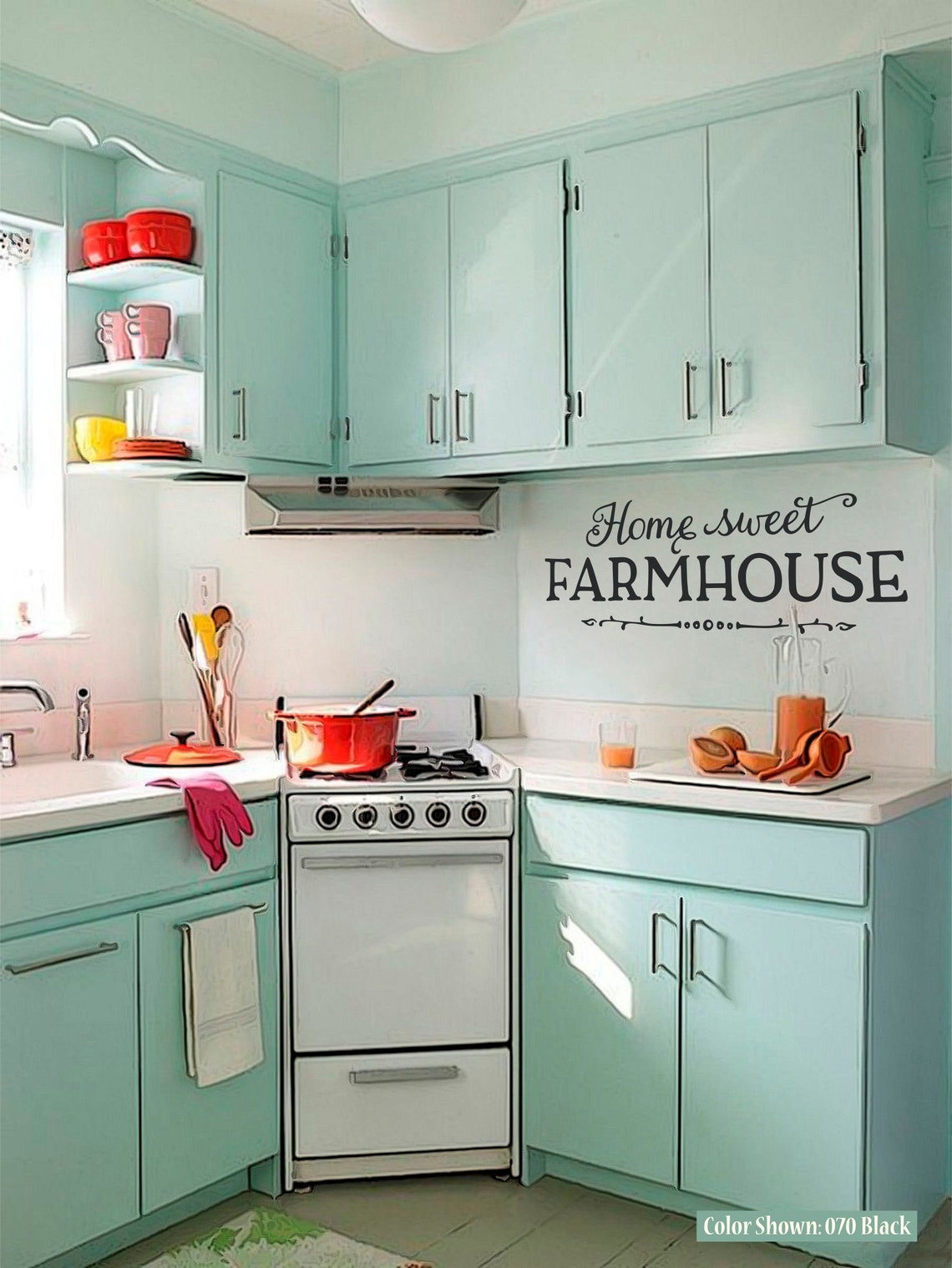 Home Sweet FARMHOUSE, Kitchen Decals, Vinyl Wall Decals, Country Home ...