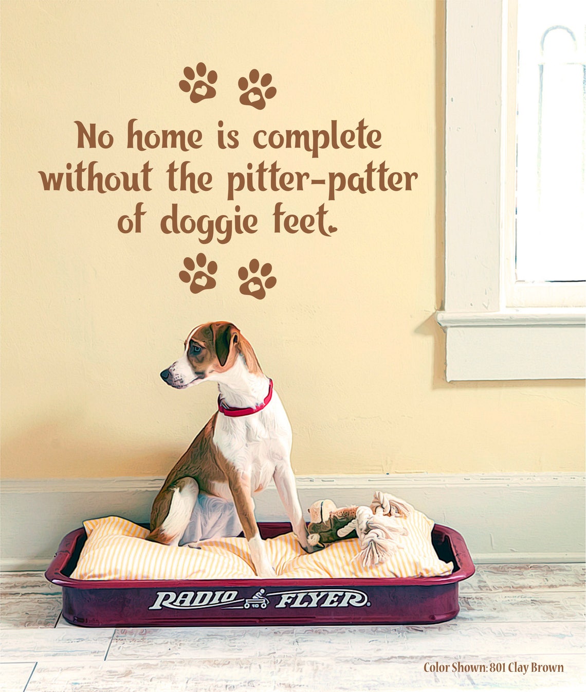 DOG DECAL Doggie Pet Wall Art Wall Quote Decal Vinyl Wall - Etsy