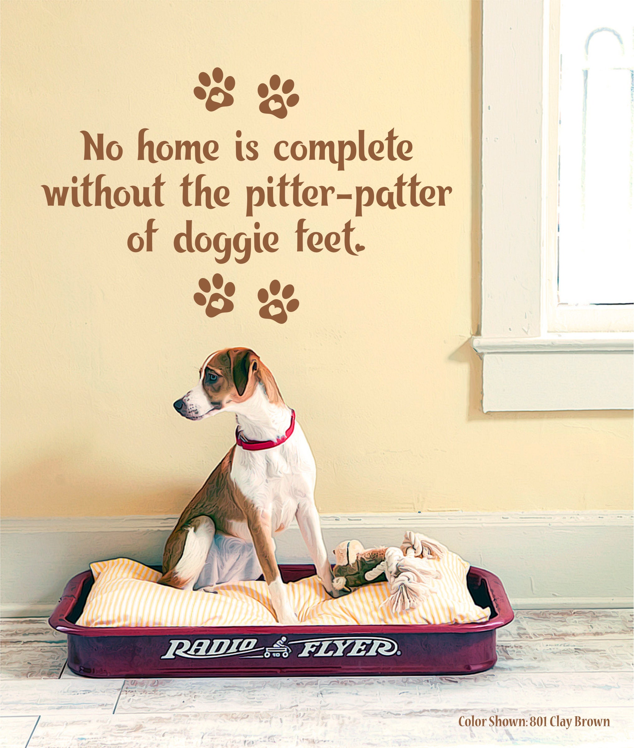 DOG DECAL Doggie Pet Wall Art Wall Quote Decal Vinyl Wall - Etsy