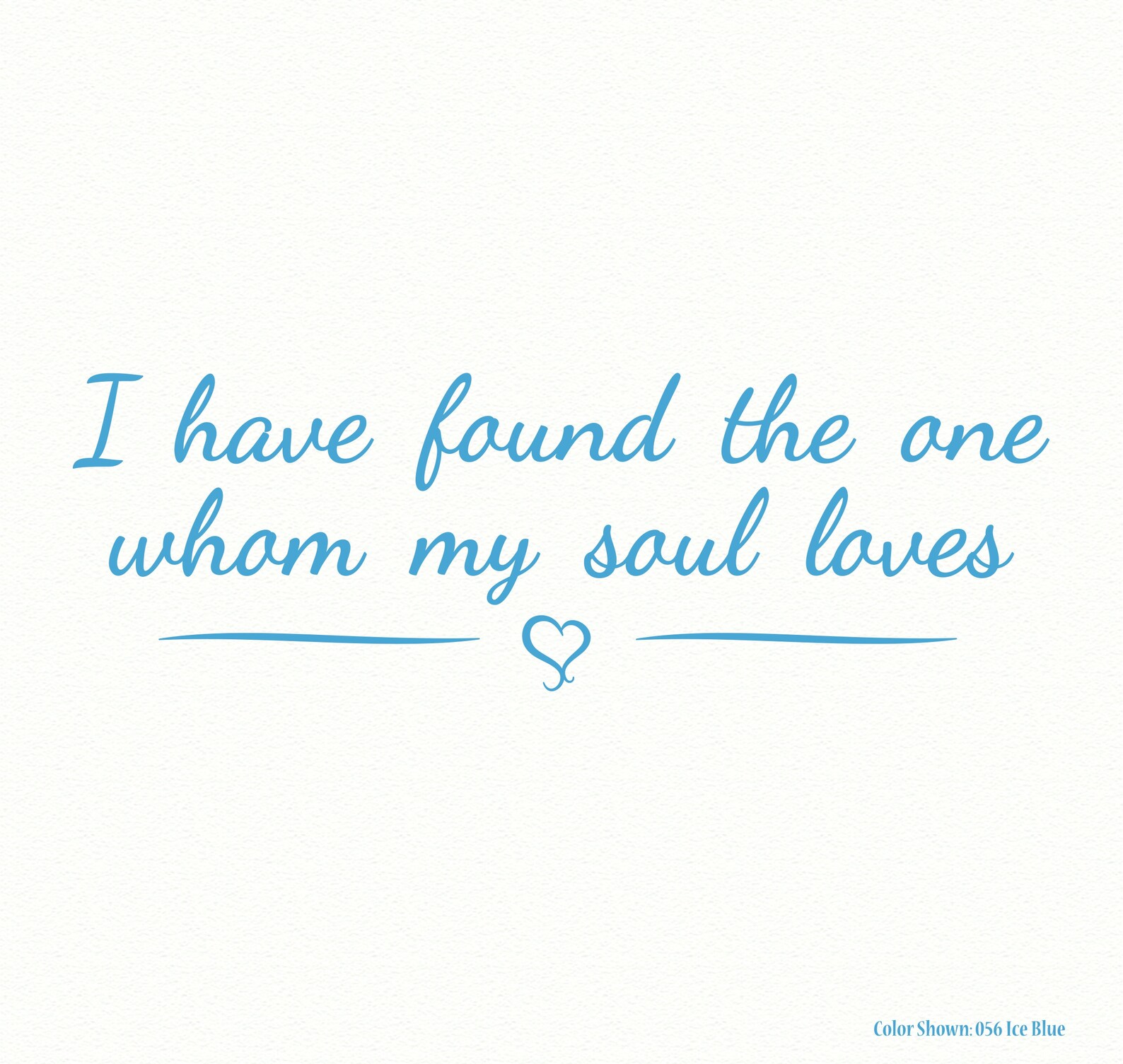 I Have Found the One, Song of Solomon 3v4, Religious Wall Decal, Vinyl ...