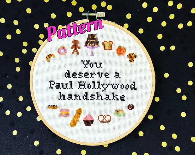 Pattern for the Great British Bake off Cross Stitch in a 6" Hoop ...