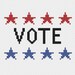 Instant Download of PDF Cross Stitch Pattern for VOTE With | Etsy