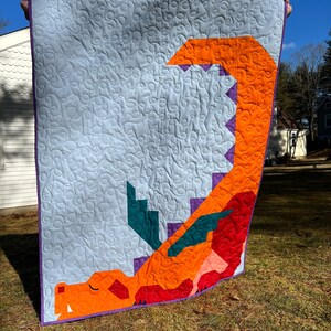 Design Your Own Dragon Baby Quilt Sweet Sleeping Reptile Blanket ...