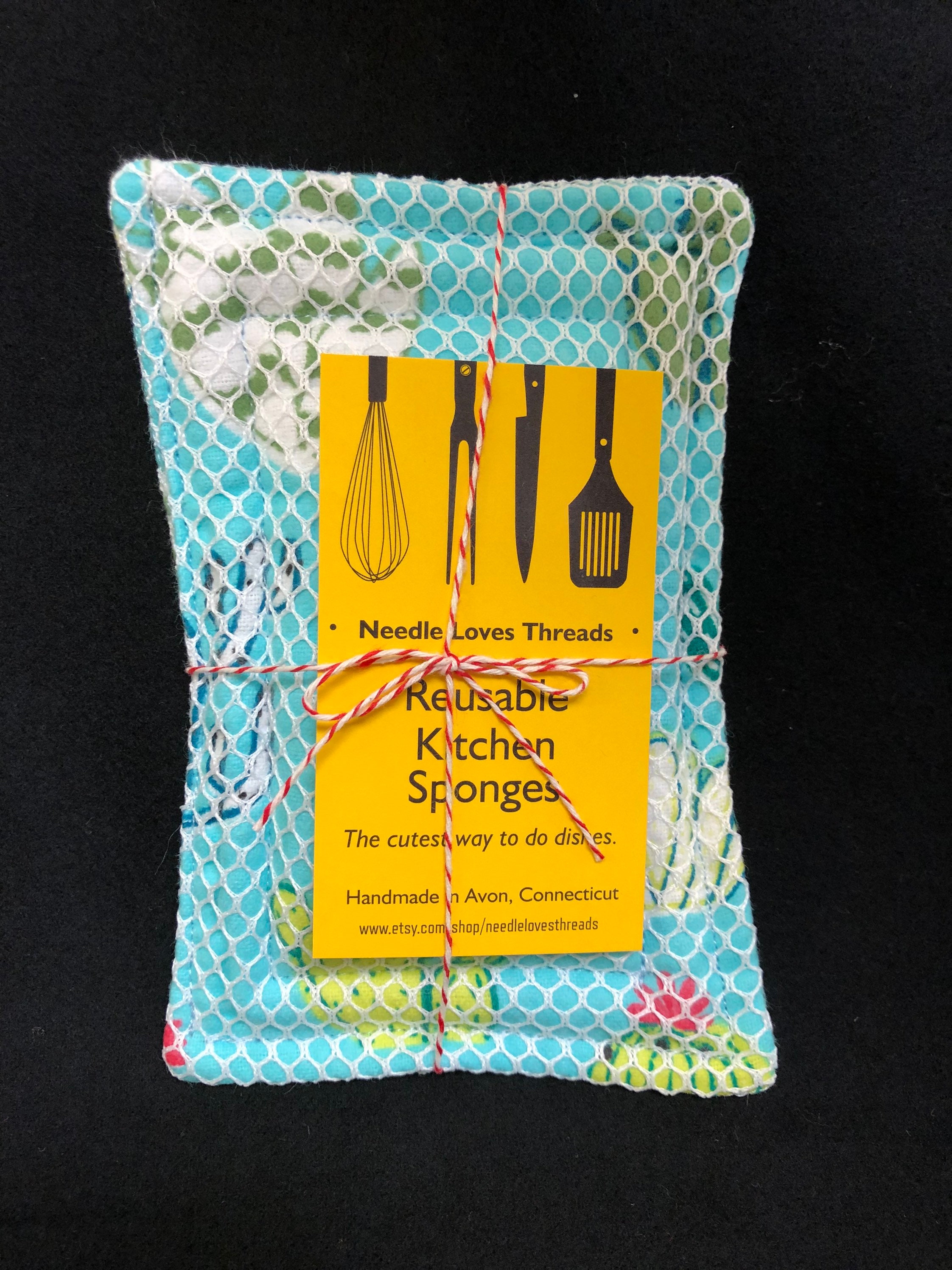 Cactus Teal Reusable Kitchen Sponge / Design Your Sponge / | Etsy