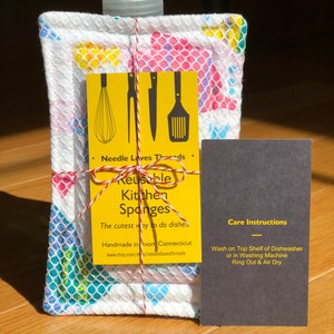 Pig Sponge With White Mesh / Reusable Kitchen Sponge / Double Sided ...