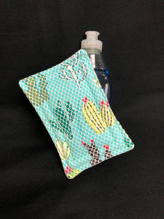 Cactus Teal Reusable Kitchen Sponge / Design Your Sponge / | Etsy