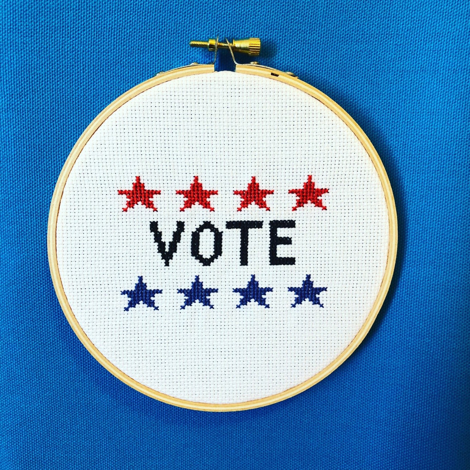 Instant Download of PDF Cross Stitch Pattern for VOTE with | Etsy