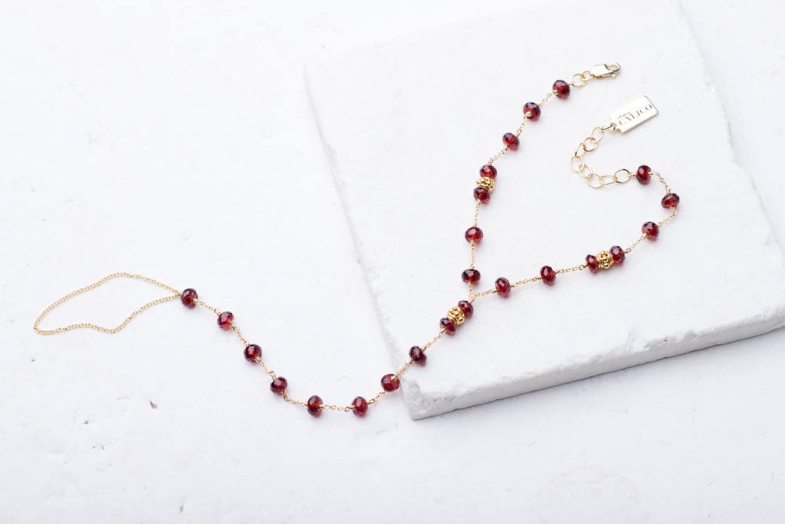 Boho Gypsy Gemstone Bracelet Hand Chain Finger Chain / - Etsy