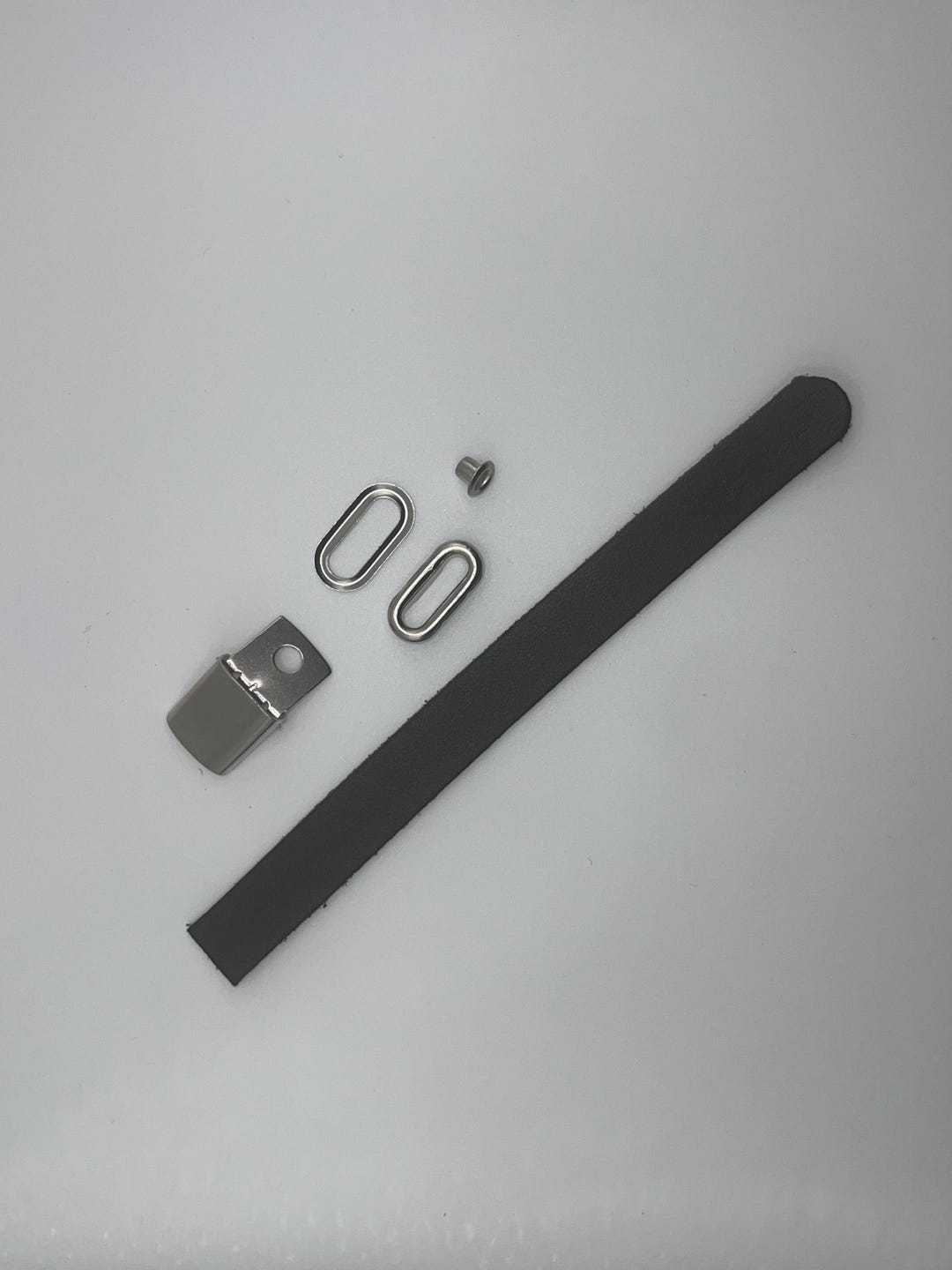 Wholesale Black Leather 5 Panel Hat Straps & Silver Buckle Closure Set ...