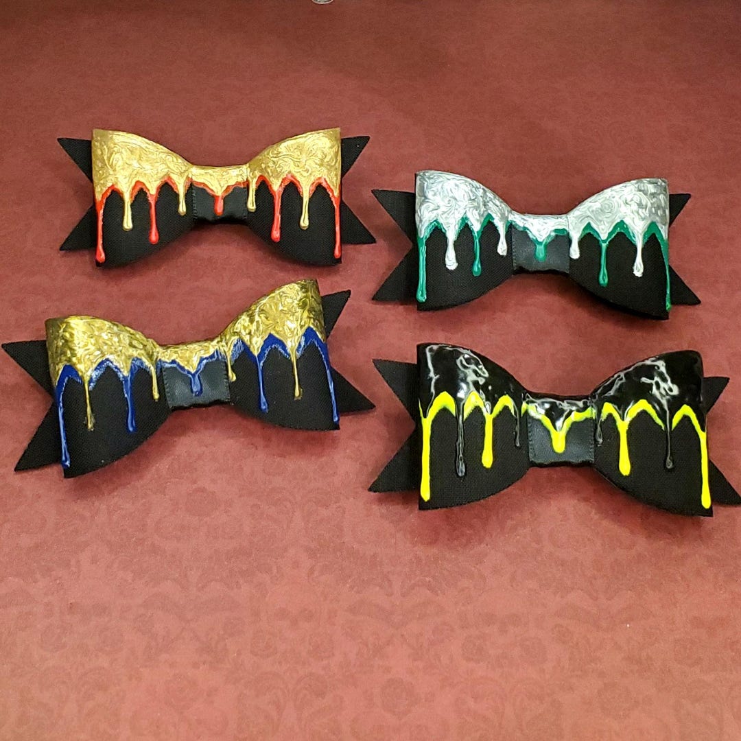 Wizarding School House Sorting Drippy Slime Hair Bow, Book Cosplay ...