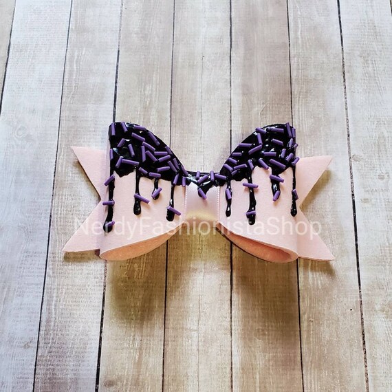 Pastel Goth Bow Sprinkles Dessert Clip Ice Cream Barrette | Etsy
