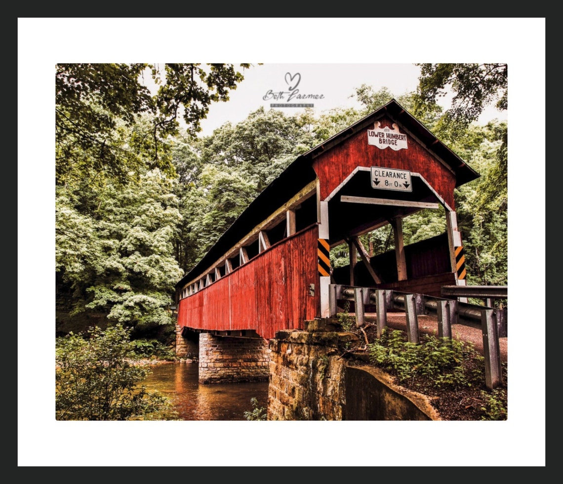 Wall Art Photography Covered Bridge Color Photography Wall - Etsy