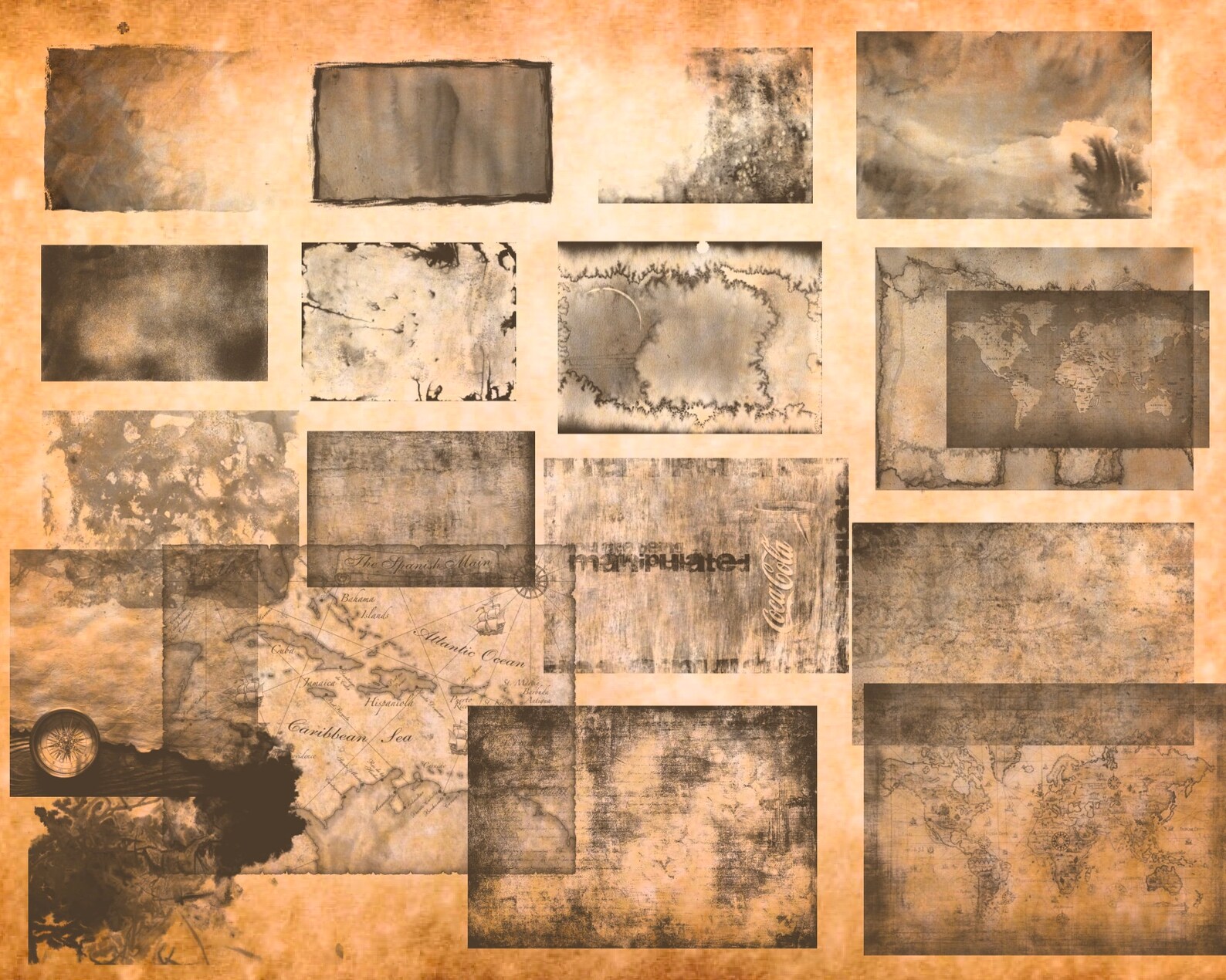 42 Procreate Antique Papers Vintage Map Procreate Stamps - Etsy