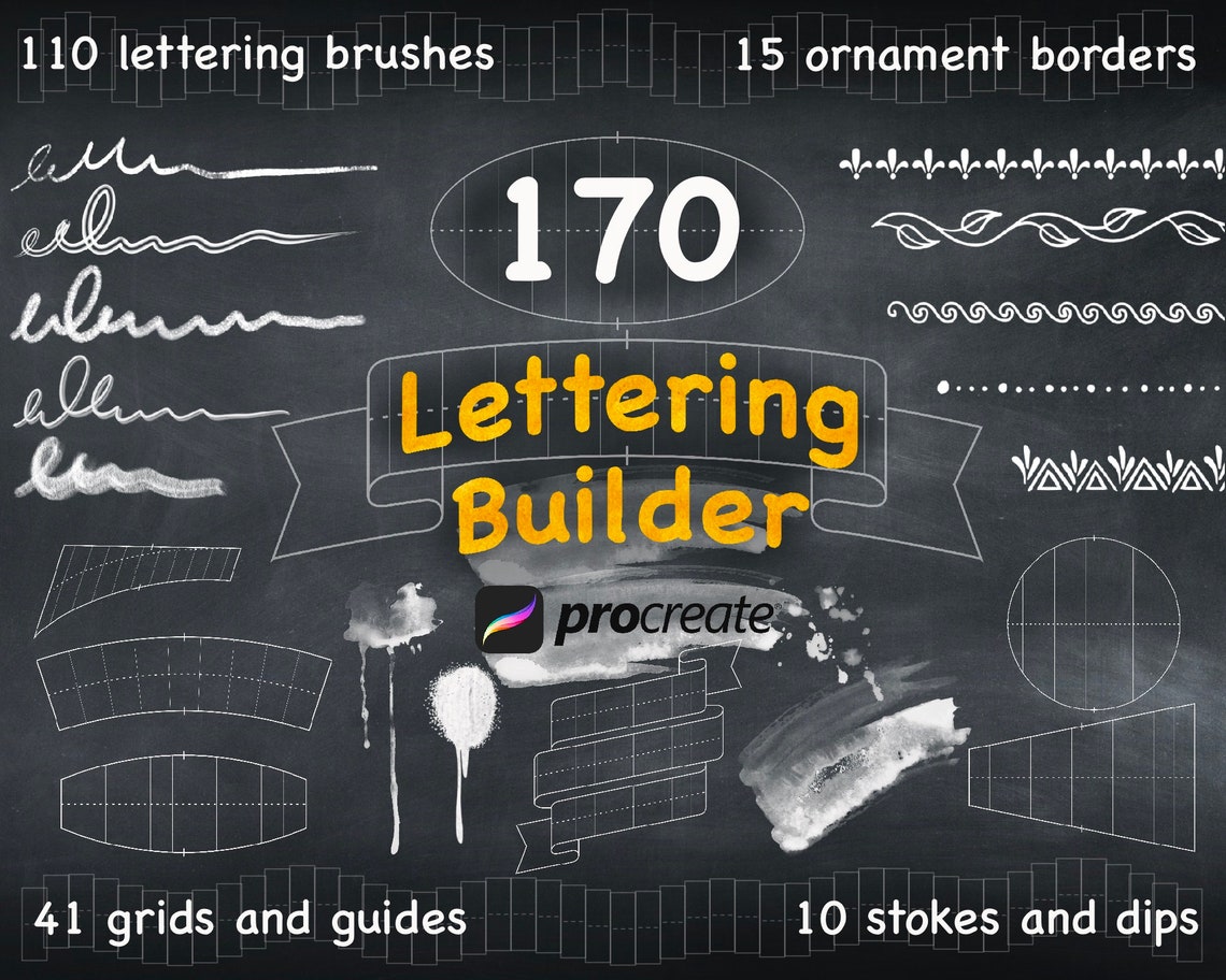 Lettering Grids and Compositionsprocreate Lettering | Etsy