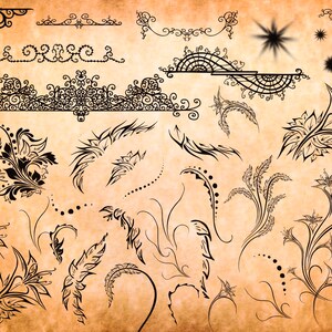 110 Procreate Gothic Stamps Pack, Gothic Ornaments Stamps, Frame ...