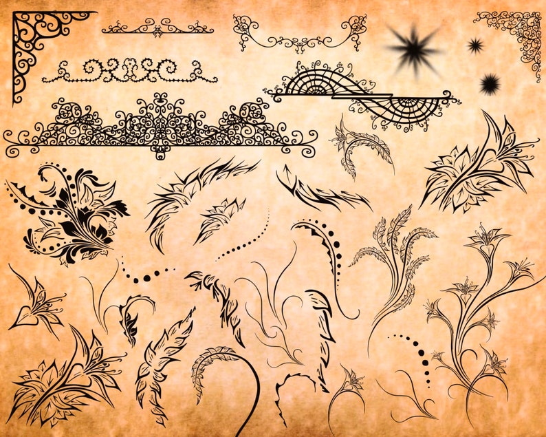 110 Procreate Gothic Stamps Pack Gothic Ornaments Stamps - Etsy