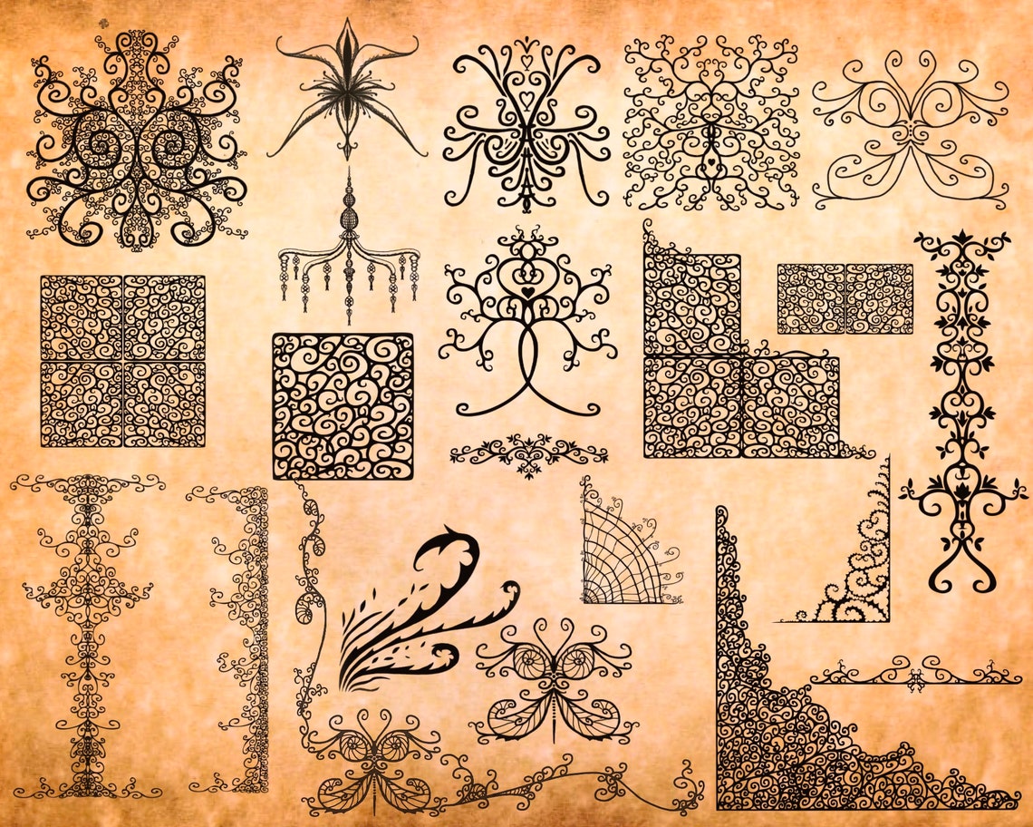 110 Procreate Gothic Stamps Pack Gothic Ornaments Stamps - Etsy