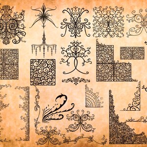 110 Procreate Gothic Stamps Pack, Gothic Ornaments Stamps, Frame ...