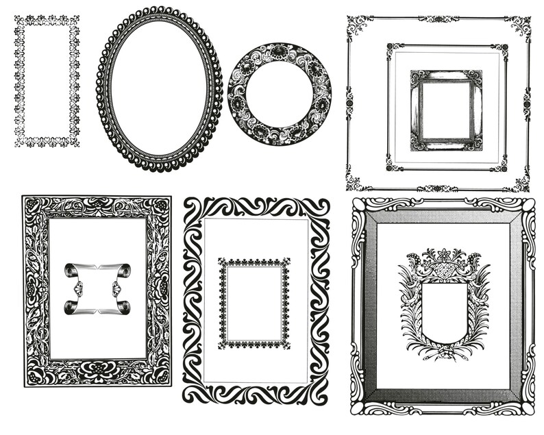 50 Procreate Frames Stamps, Procreate Mirror Frames Brushes, Antique ...