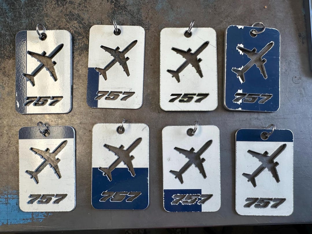 Authentic Delta Airlines First Boeing 757 Fuselage Luggage Tag! N602DL ...